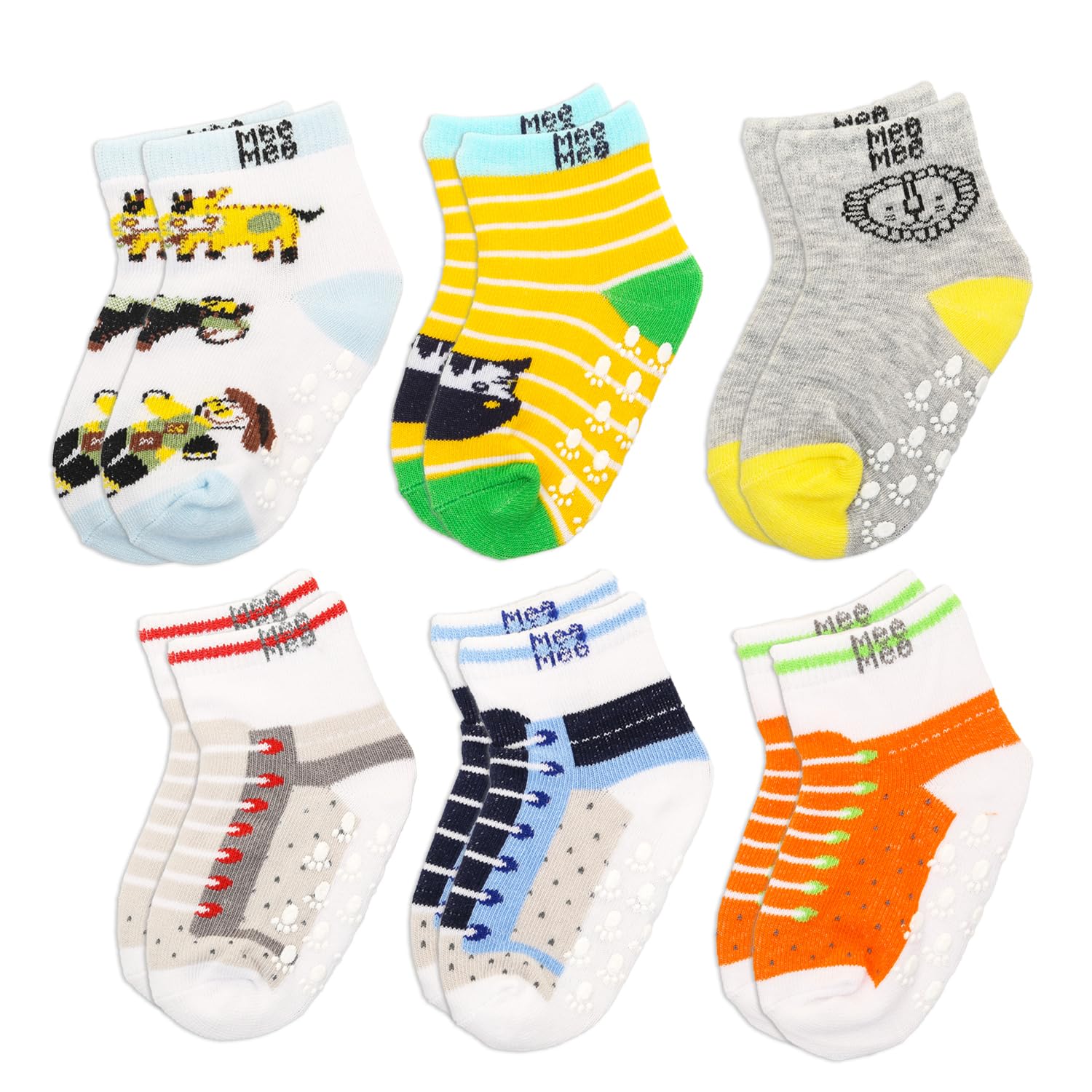 Mee Mee Cotton socks for baby | Anit - Skid, Soft, Colourful Prints Fo ...