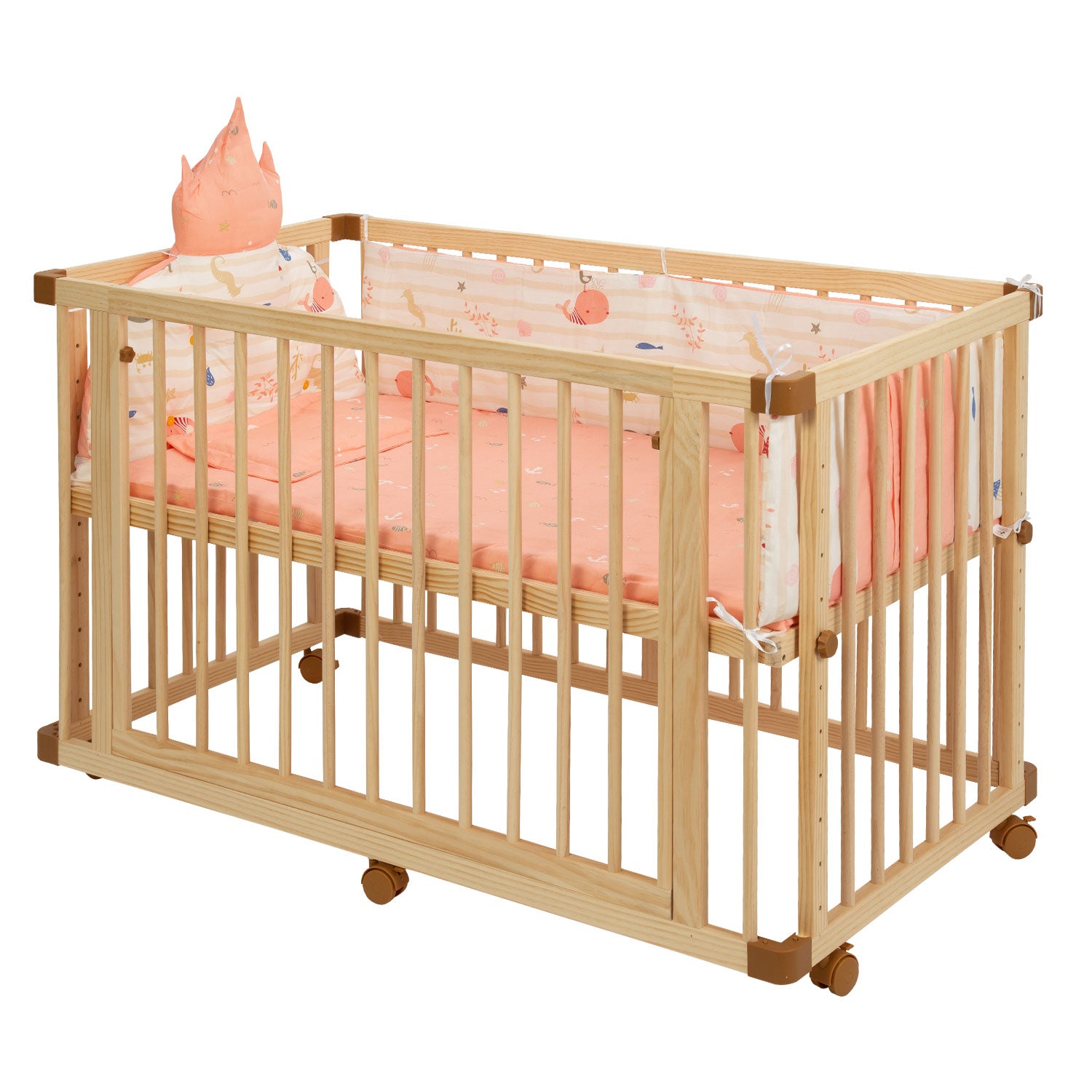 Buy Dreamy Love Spacious Wooden Baby Cot/Baby Crib with soft mattress ...