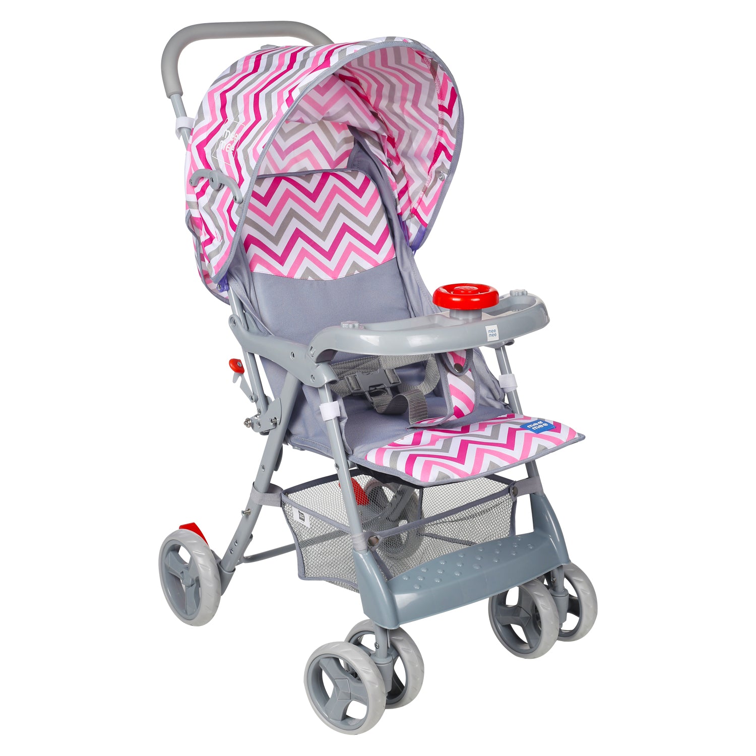 Buy Compact Folding Baby Pram with Multiple Seating Position (Pink ...