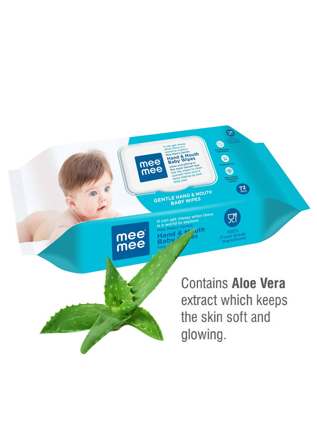 Mee Mee Gentle Hand and Mouth Baby Wipes (72 pcs) – Me N Moms