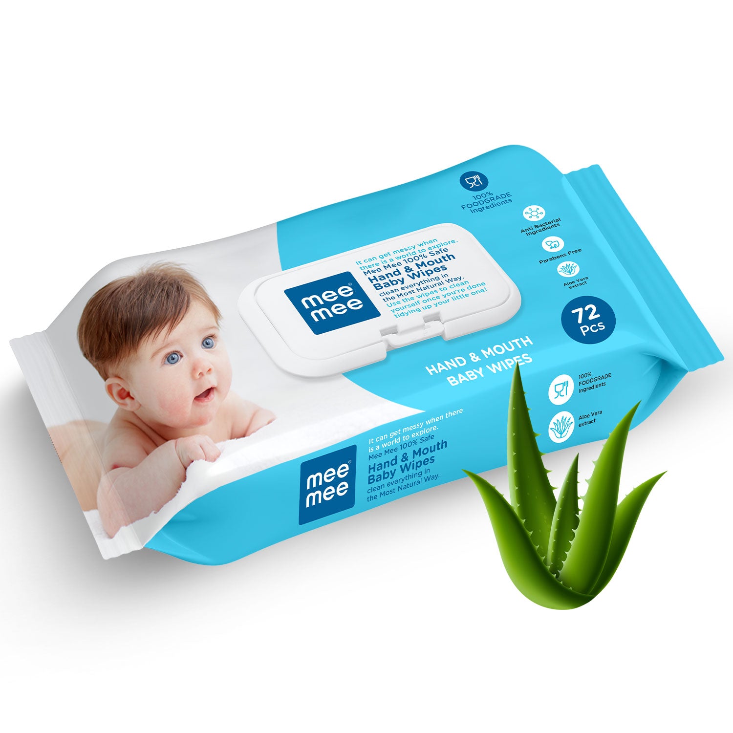 Mee Mee Baby Wet Wipes with Aloe Vera Extract – Gentle, Hypoallergenic ...