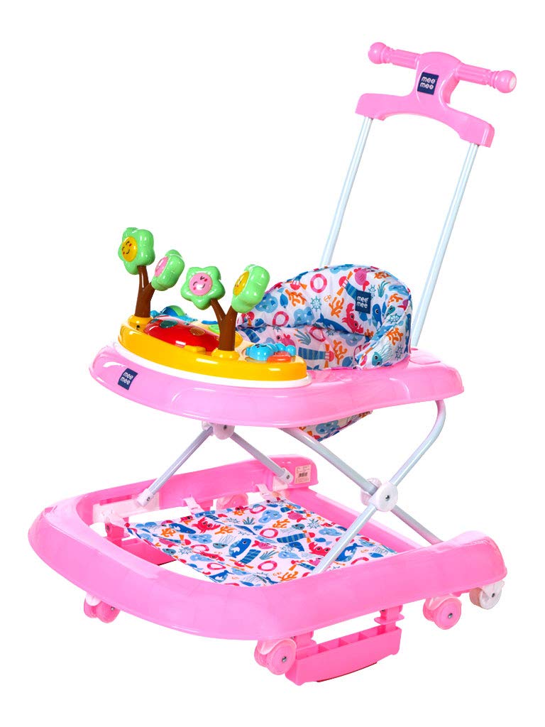 Mee Mee Premium 3 in 1 Walker with Rocker and Push Walking (Pink) – Me ...