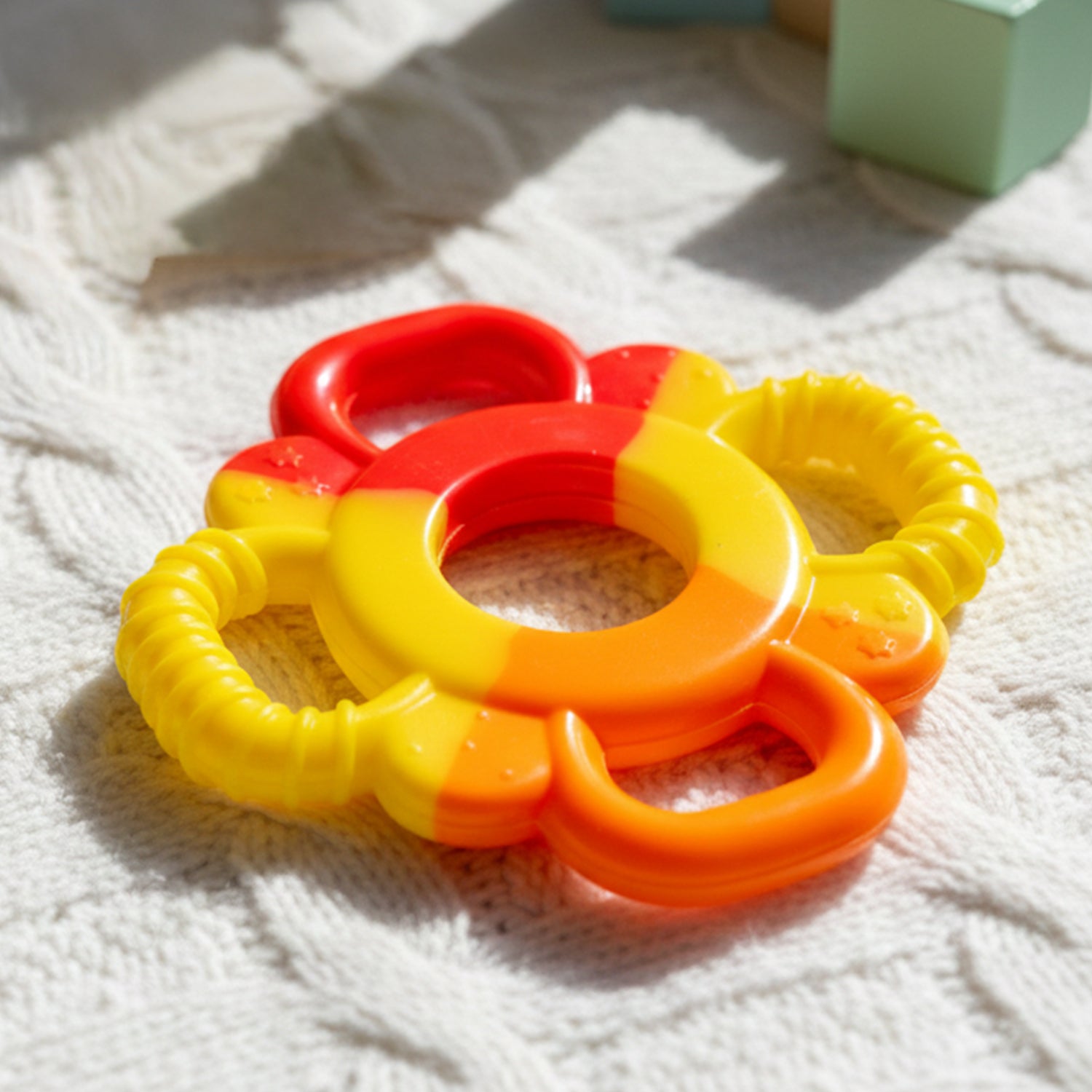 Mee Mee Multi-Textured Silicone Baby Teether – Flower Shape | BPA-Free