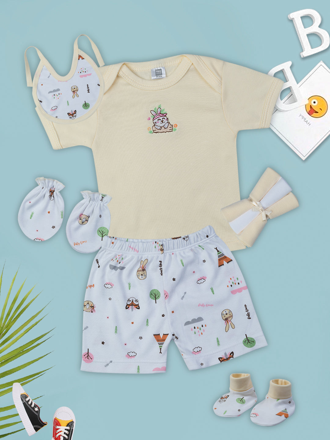 Mee Mee Cotton Soft Pampering Gift Set Hamper for New Born, Baby Boy,